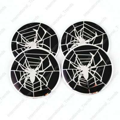 4PCS 56mm / 2.2" Silver Spider Web Car Wheel Center Hub Cap Badge ...