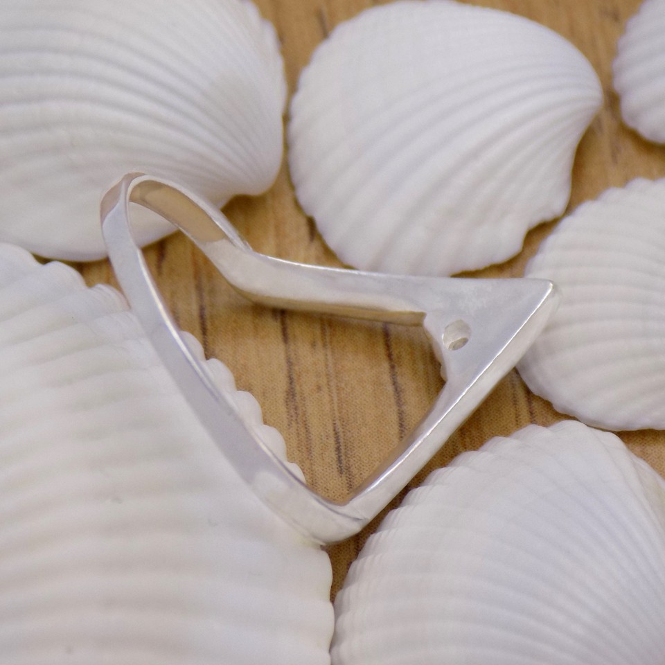 Stylish Solid 925 Sterling Silver Great Angle Corner Triangle Form ...