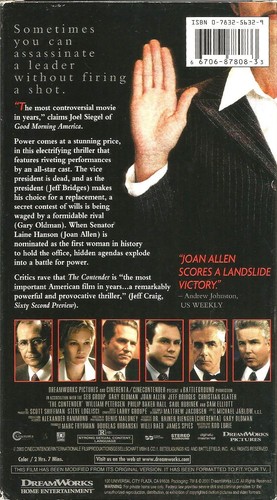 The Contender VHS 2001 Gary Oldman Joan Allen Jeff Bridges Political ...