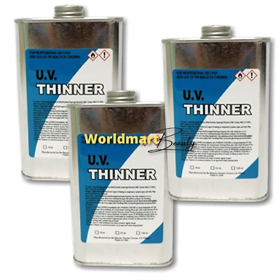 3x Gel Nail Polish Liquid Thinner 16fl.oz Professional Booster Gel U.V ...