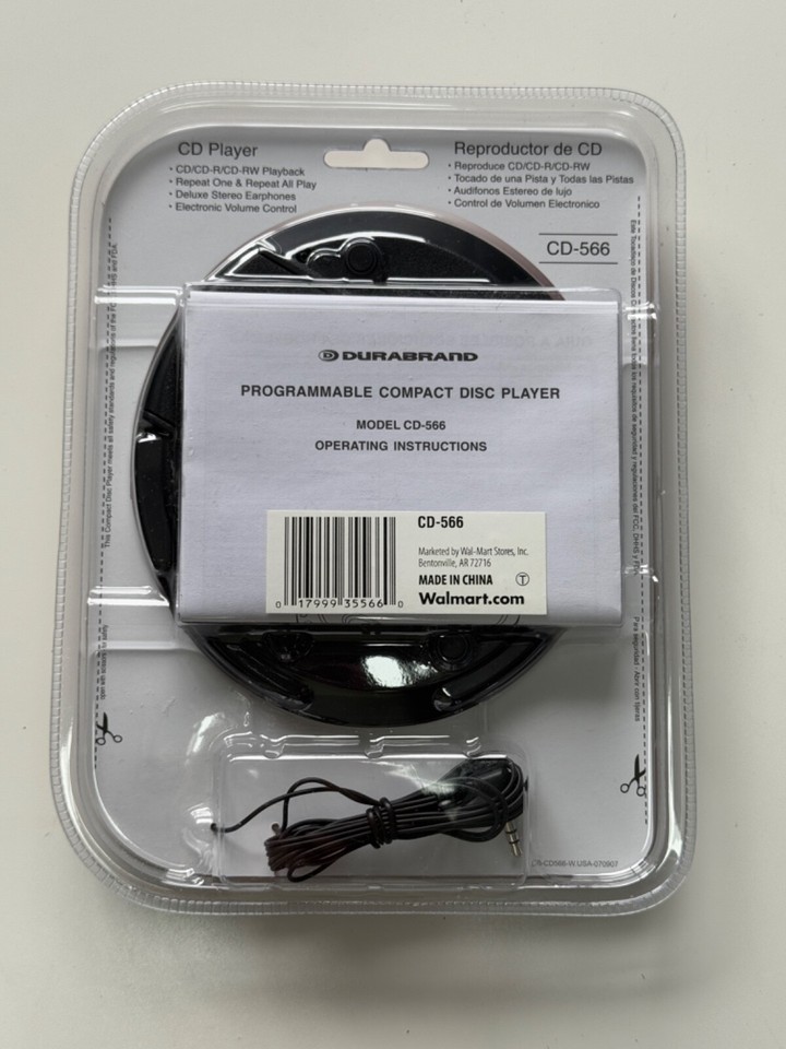 Durabrand - Model CD-566 - Portable CD Player New Silver/Blue NEW ...