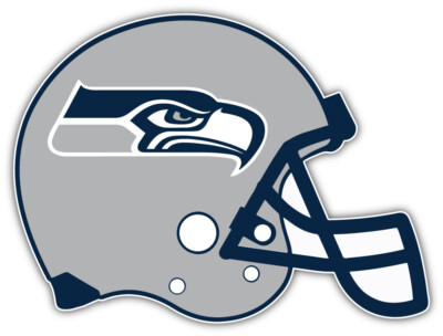 Seattle Seahawks Grey Helmet NFL Sport Car Bumper Sticker Decal "SIZES ...