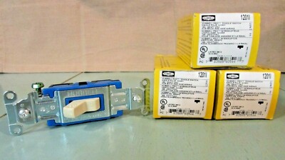 Hubbell HBL1201I Single Pole Toggle Switch Lot of 3! | eBay