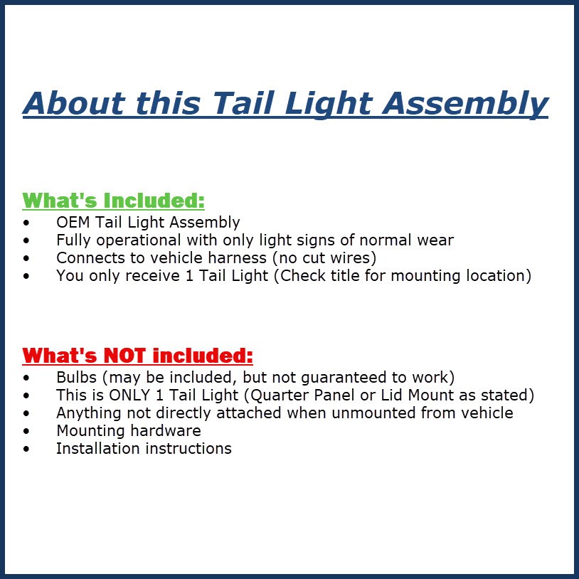 16 17 18 19 20 21 Honda Civic Passenger RH Lid Mounted Tail Lamp Light ...