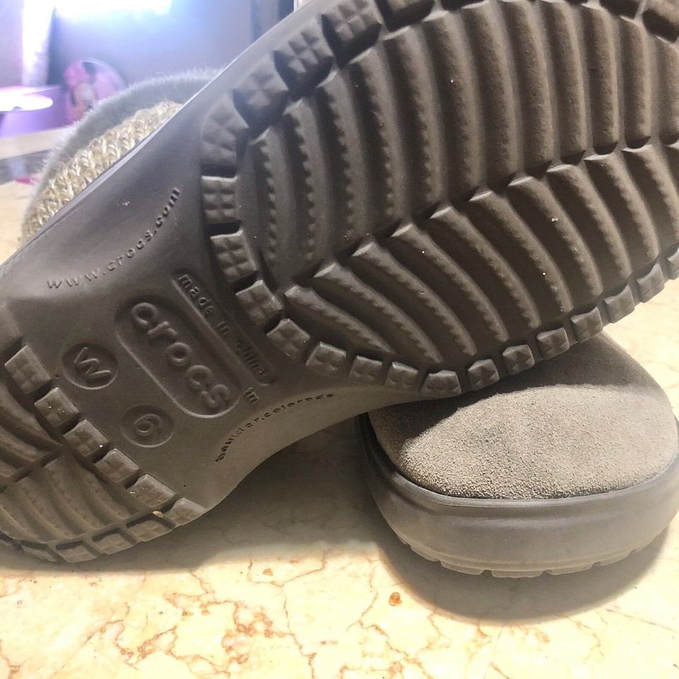 Crocs Cozycrocs Booties Brown Women’s Size 6W Faux Fur Winter Boots | eBay