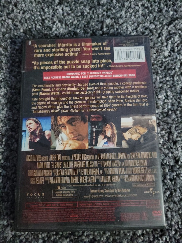 21 Grams (DVD, 2004) 25192416620| eBay