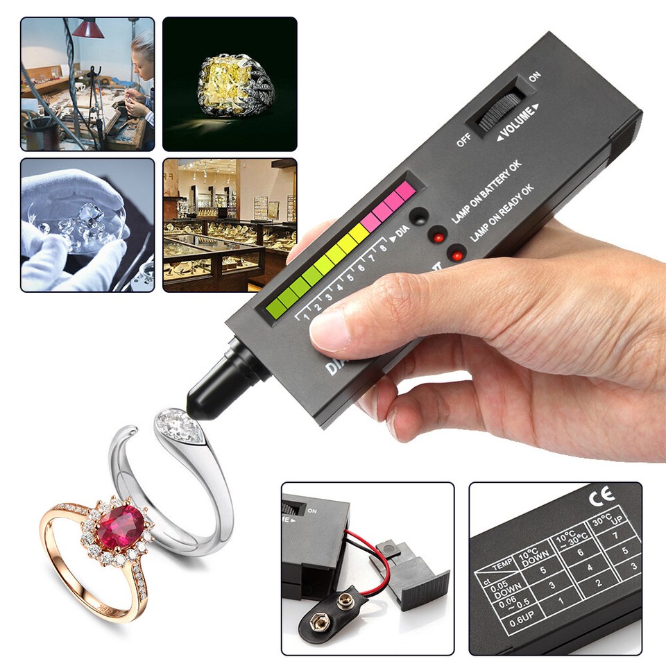 Diamond Tester Jewelry Selector Gemstone Tool Gems Test LED Audio ...