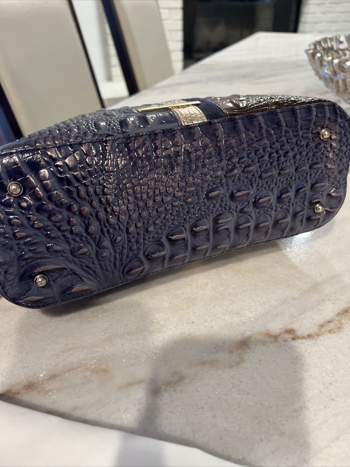 Brahmin Purse Blue Multi Asher Color Combo Tassel Fringe Except ...