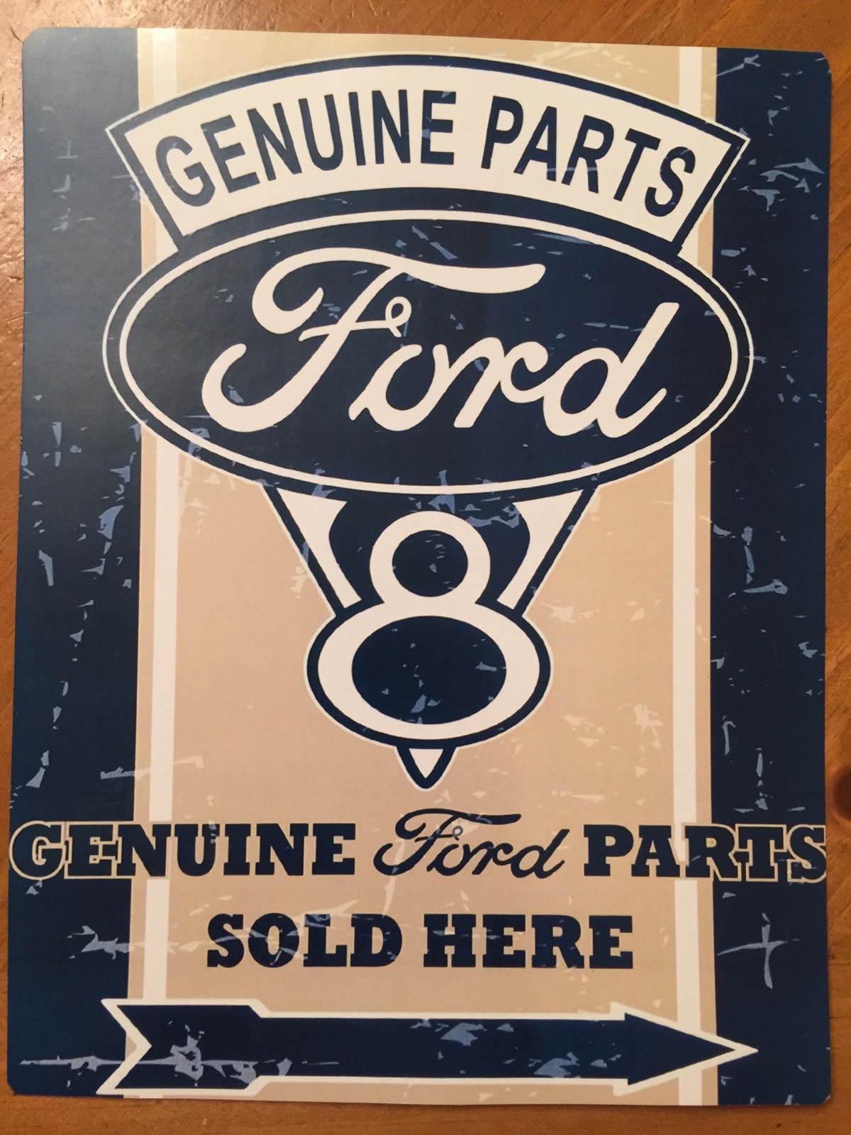 Tin Sign Vintage Ford V8 Genuine Parts Sold Here | eBay