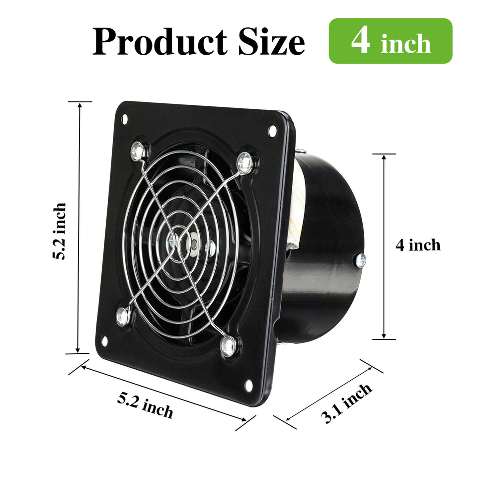4/6/8/10/12/14" Exhaust Fan Ventilation Extractor Fan Wall-Mounted ...