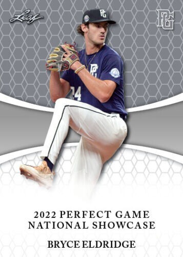 BRYCE ELDRIGE 2022 LEAF PERFECT GAME "1ST EVER PRINTED" ROOKIE CARD! | eBay