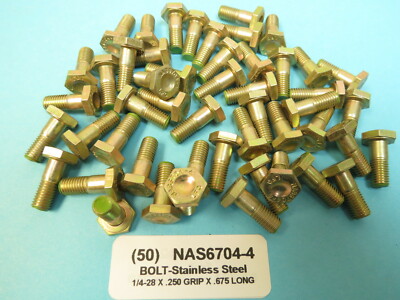 (50) 1/4-28 x .675 Long A-286 Stainless Steel Aerospace Standards ...