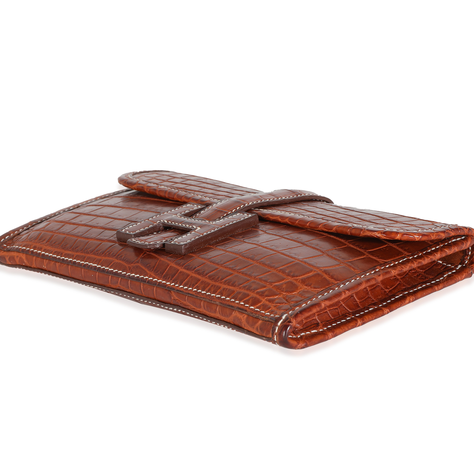 Hermès Fauve Crocodile Niloticus Lisse Mini Jige Clut… - Gem