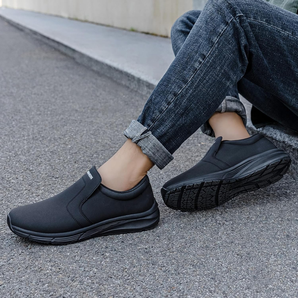 Mens Non Slip Shoes Food Service Work Shoe Waterproof Slip Resistant ...