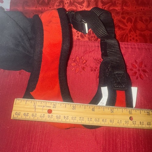 Red Black Devil Velvet Hood Harness Small Dog | eBay