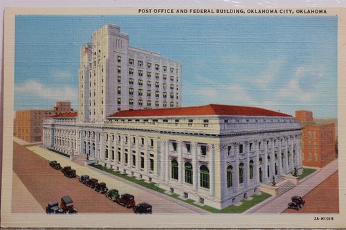 Oklahoma City OK Post Office Federal Building Postcard Old Vintage Card ...