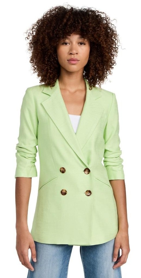 $698 - VERONICA BEARD Rupert Dickey Double Breasted Jacket In Pistachio ...