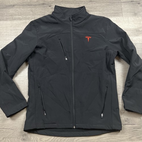 Tesla Embroidered Jacket Black Mens Size M Gigafactory Coat Zip Up ...