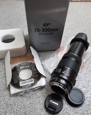 Boxed Canon EF 70-300mm 1:4-5.6 IS USM Image Stabilizer Lens for- Canon ...