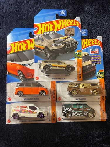 2024 Factory Sealed Set Hot Wheels HW Vans with TH Ford Transit Connect ...
