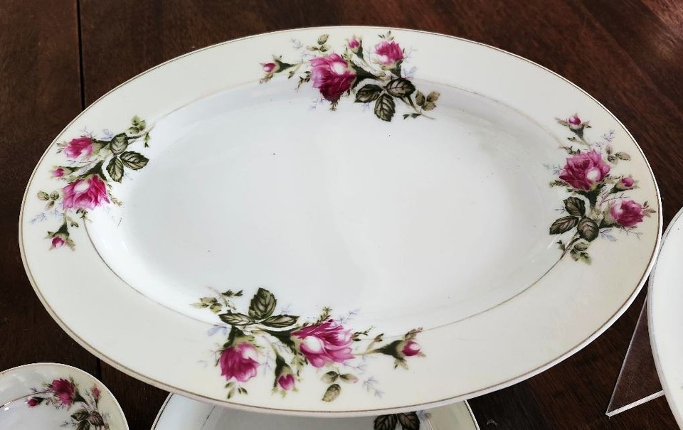Vintage Moss Rose China 18 Piece Set Made in Japan - Please Read See ...