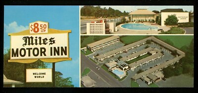 Georgia GA Oversized postcard The Miles Motor Inn Augusta | eBay