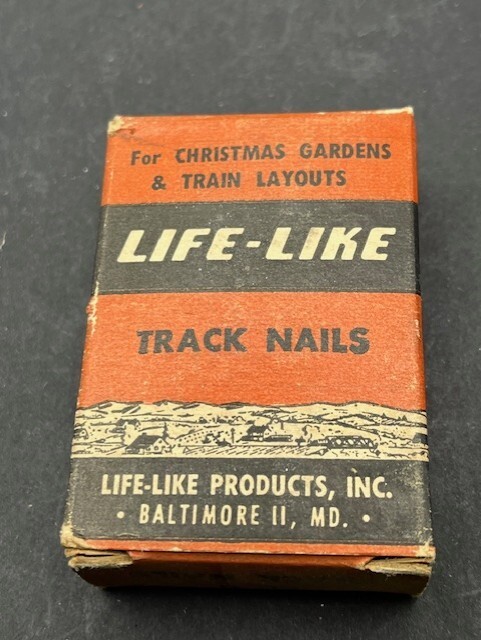 VINTAGE LIFE-LIKE BOX OF TRAIN TRACK NAILS for train layouts NOS | eBay