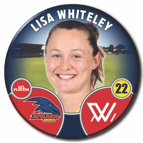 2022 AFLW Adelaide Player Badge - WHITELEY, Lisa | eBay