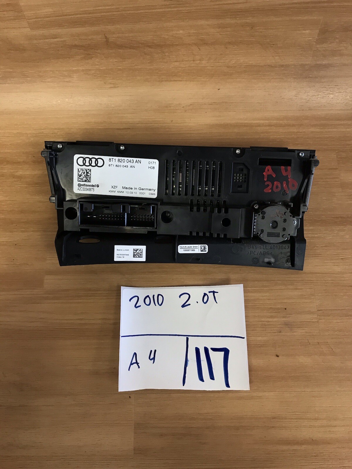 2009 2012 Audi A4 A5 A C Heater Climate Control Unit 8t1 820 043 An