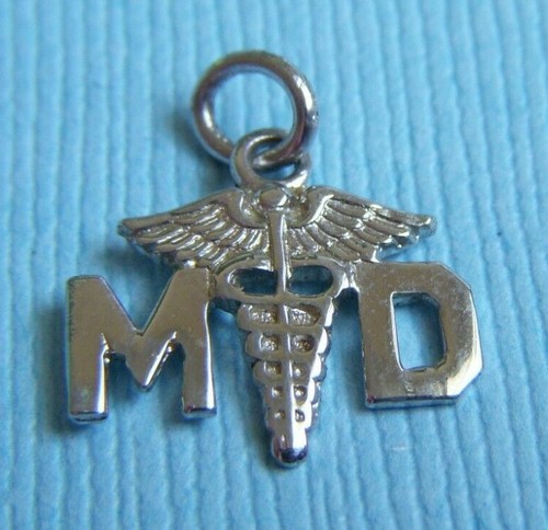 Vintage Wells MD doctor caduceus medical symbol sterl… - Gem