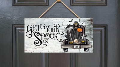 Get Your Spook On Halloween Printed Handmade Sign | eBay