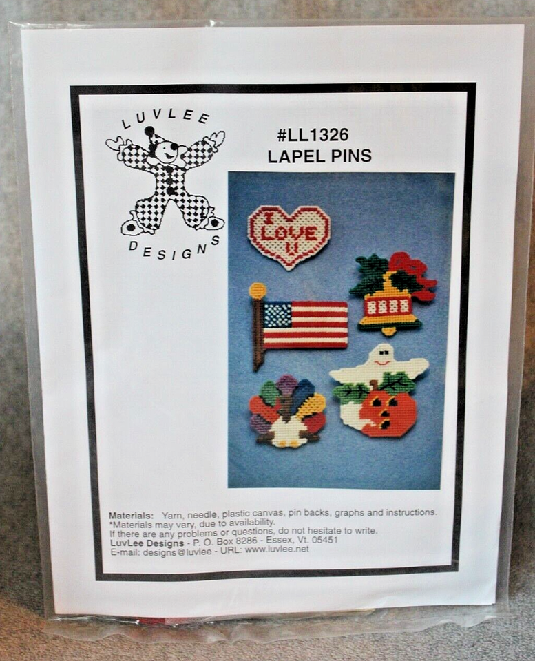 Vintage LUVLEE Holiday Pins Heart Turkey Bell Ghost Pumpkin Flag ...