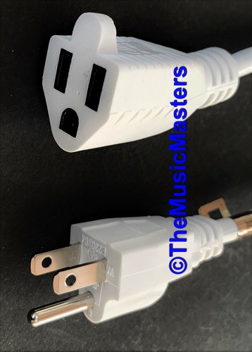 10' Electric AC Extension Cord 16 AWG 13A UL 3 Wire Electrical Power ...