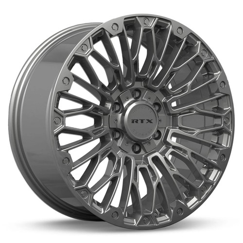 RTX CHAOS Wheels 20x9 (18, 6x139.7, 106.1) Black Rims Set of 4 ...