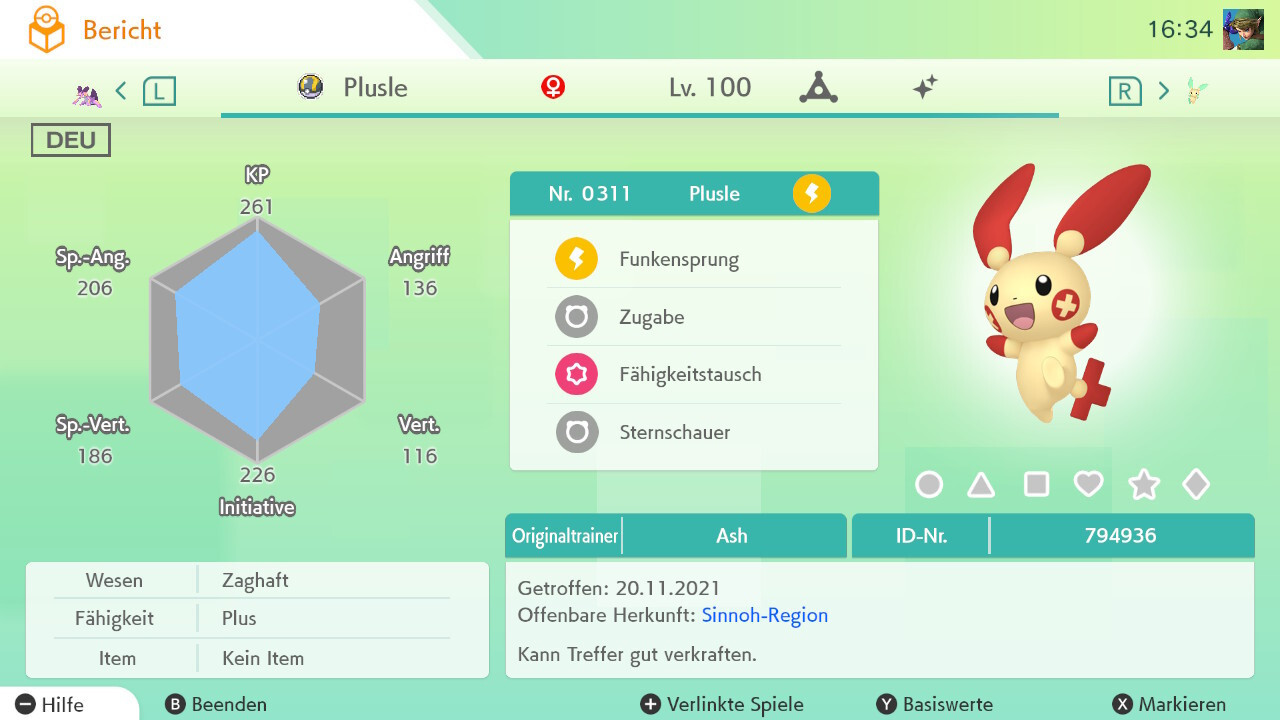 Shiny Plusle 6IV | Pokemon Karmesin / Purpur / Scarlet / Violet ...