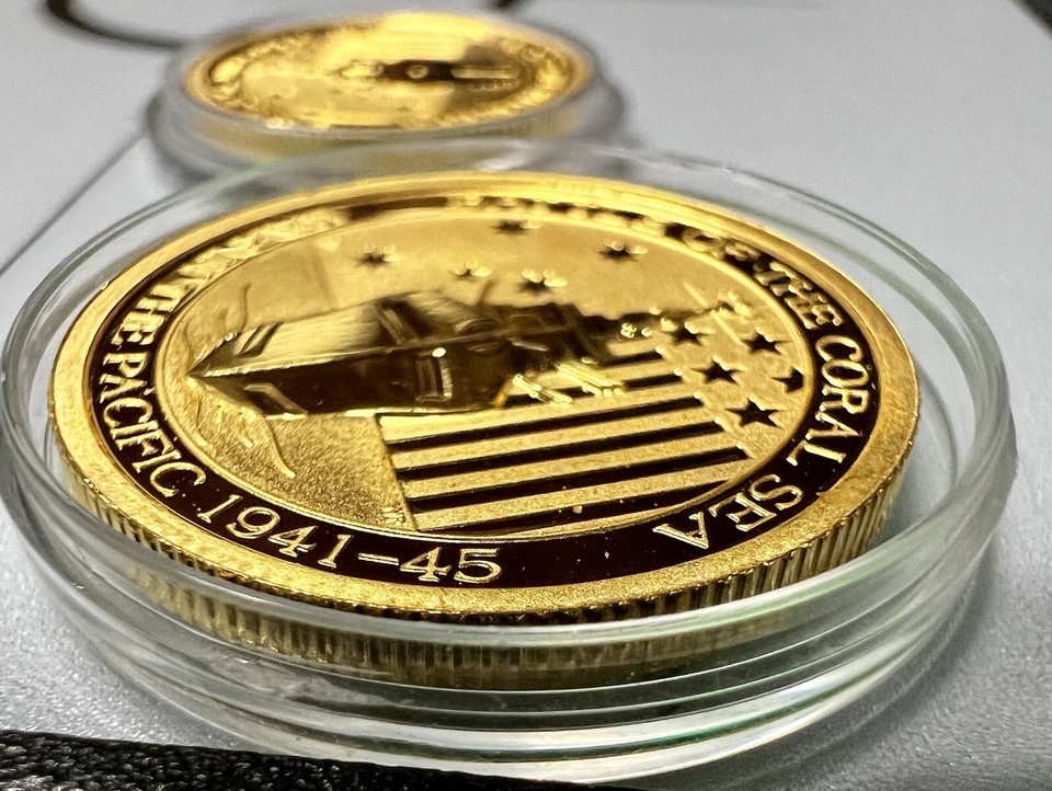 2015 BU Australian .9999 PURE GOLD COINS: Battle Of Coral Sea 1/4th & 1 ...