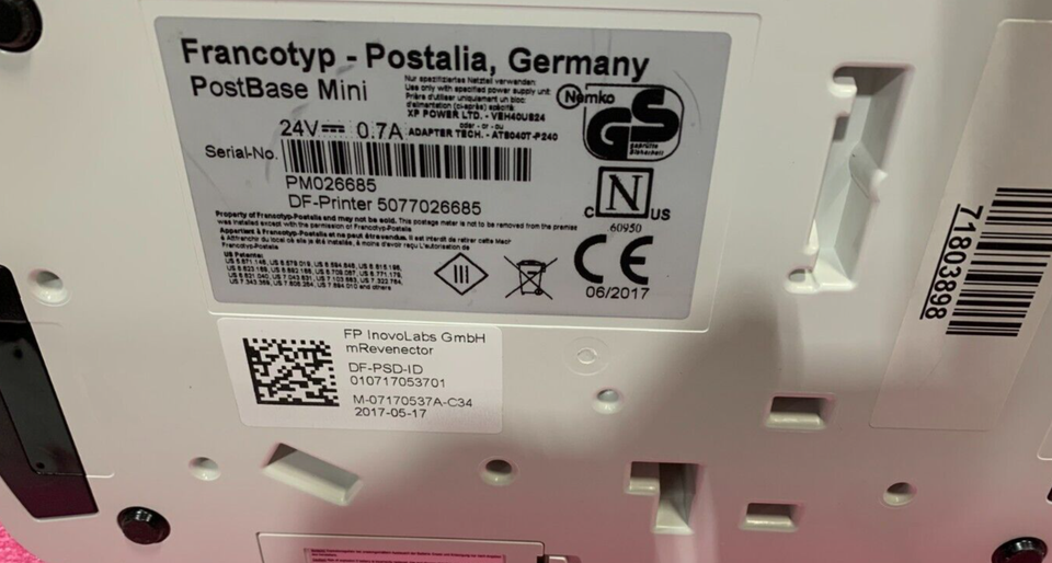 FP PostBase Mini PM026685 Postage Label Machine For Parts AS-IS No ...