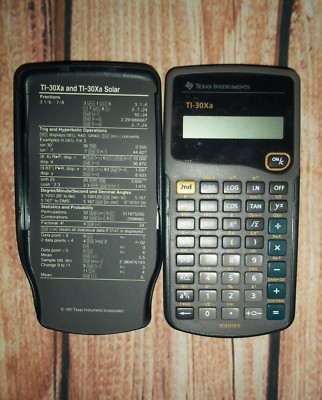 TEXAS INSTRUMENTS BLACK TI-30XA AND TI-30XA SOLAR ALL IN ONE CALCULATOR ...