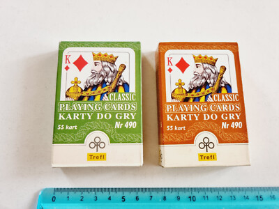 CARTE DA GIOCO TREFL KARTY DO GRY NR. 490 POKER VINTAGE ORIGINAL ...