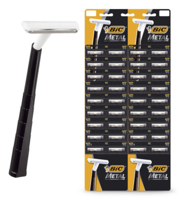 BIC Metal Disposable Razor Blades Stainless For Men Smooth Shave 36 ...
