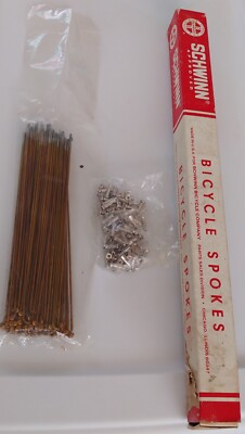 NOS BMX Spokes Gold Sealed 100qty 7 5/8 194mm DOUBLE BUTTED 70s 80s ...