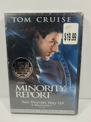 Minority Report (DVD, 2002, Full Screen, 2-Disc Set) NEW, SEALED, Tom ...