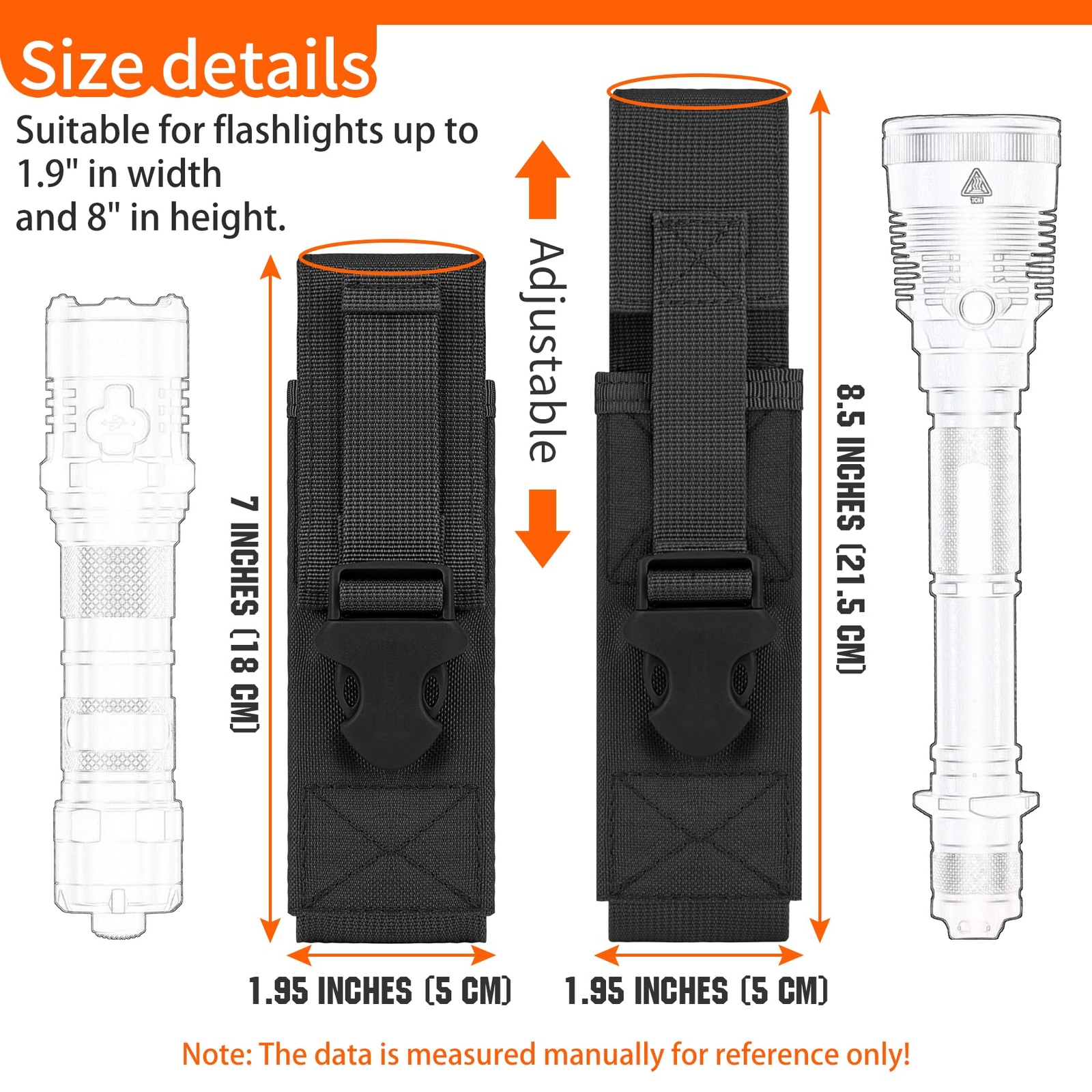 Tactical Molle Flashlight Pouch Holster Case Belt Bag Mini Tool Pouch ...