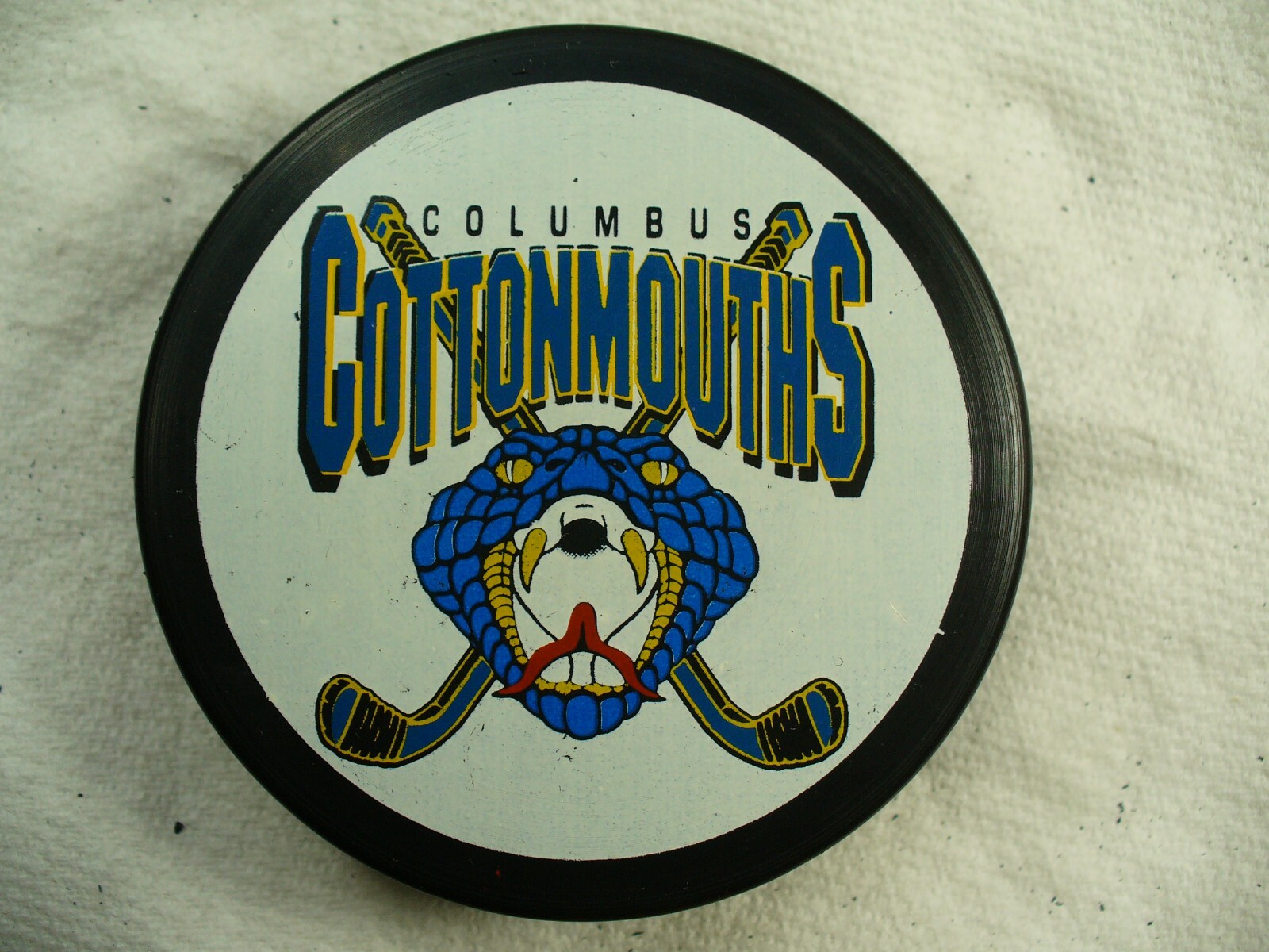 SPHL Columbus Cottonmouths Large Team Logo Hockey Puck Check My Other ...