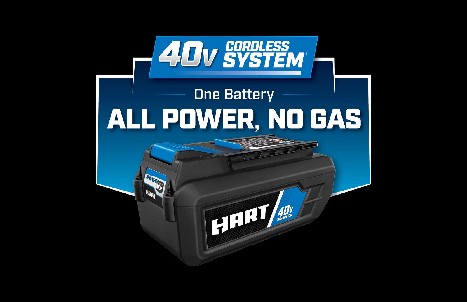 HART 40-Volt Cordless 20-Inch Push Mower 1, 6.0Ah Lithium Ion Battery ...