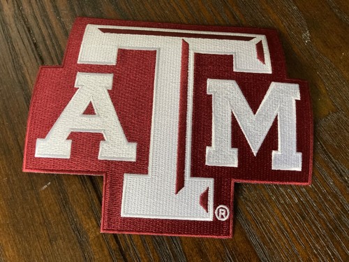 Texas A&M Aggies XLARGE Iron On Embroidered Patches 7X7” Ship and ...