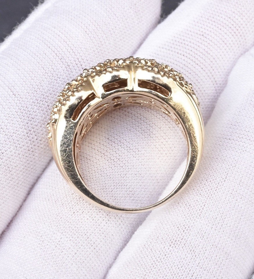 Sonia B 14K Diamond Cluster Ring • 15.04g Solid Gold • Size 8 | eBay