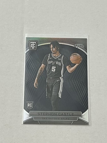 2024-25 Totally Certified Stephon Castle RC Rookie Black Platinum ...
