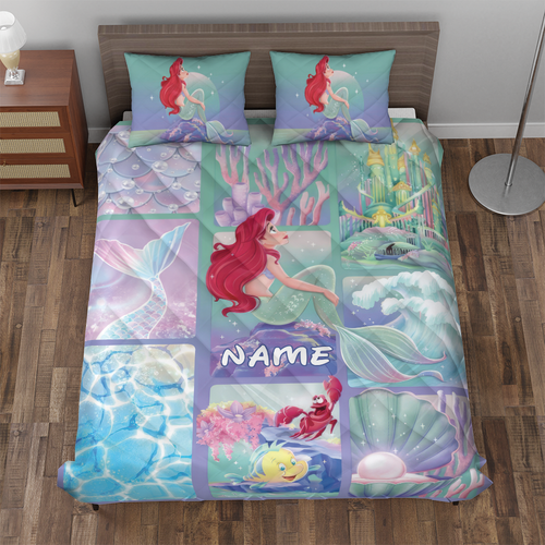 Personalized Pretty Ariel Princess The Little Mermaid Ocean Theme Quilt ...