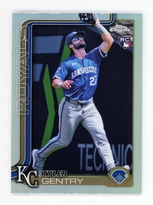 2025 Topps Chrome #218 Tyler Gentry Refractor RC Rookie Kansas City ...